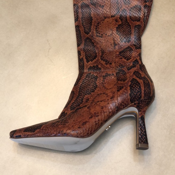 Samedelman | Shoes | Sam Edelman Womens Davin Brown Snake Knee High ...